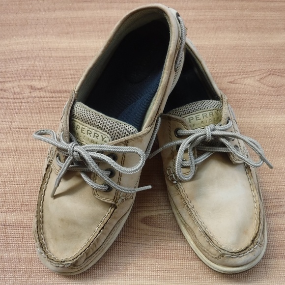 Sperry | Shoes | Topsider Sperry Tan Leather Upper Boat Shoes | Poshmark